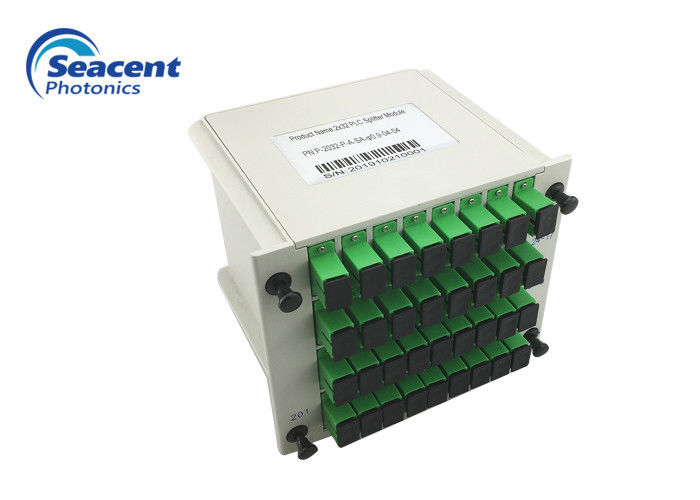 Fiber Optic SC APC Cassette PLC Splitter 2x32 Insertion Type