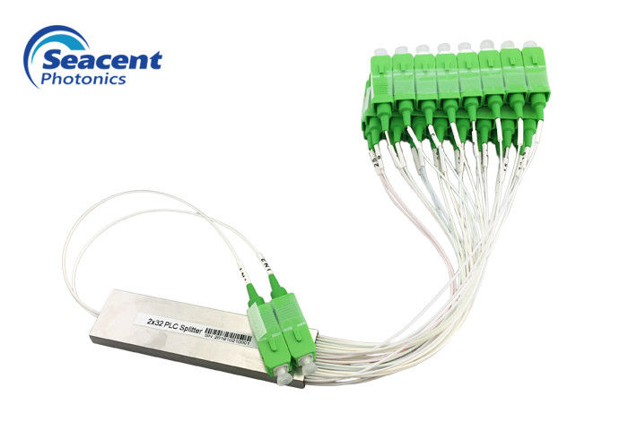 Mini Module Fiber Optic PLC Splitter , 2x32 Splitter Good Channel ...