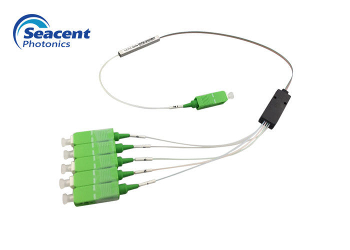 1x5 Branch Type Optical Plc Splitter , FTTH Systemplc Fiber Splitter