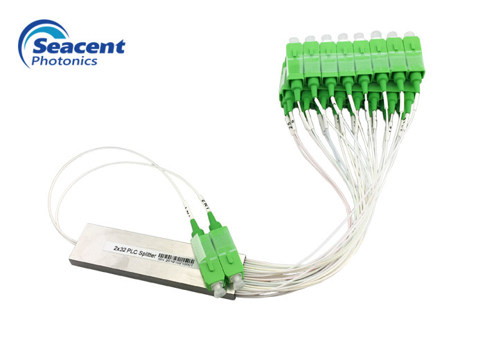 Mini Module Fiber Optic PLC Splitter , 2x32 Splitter Good Channel ...